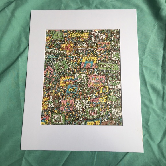 Where’s Waldo | Wall Decor | Wheres Waldo Knights Magic Flag Matted Art ...